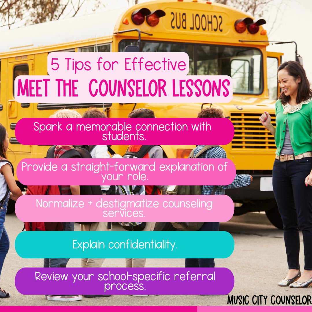 Meet the School Counselor Resources - Music City Counselor
