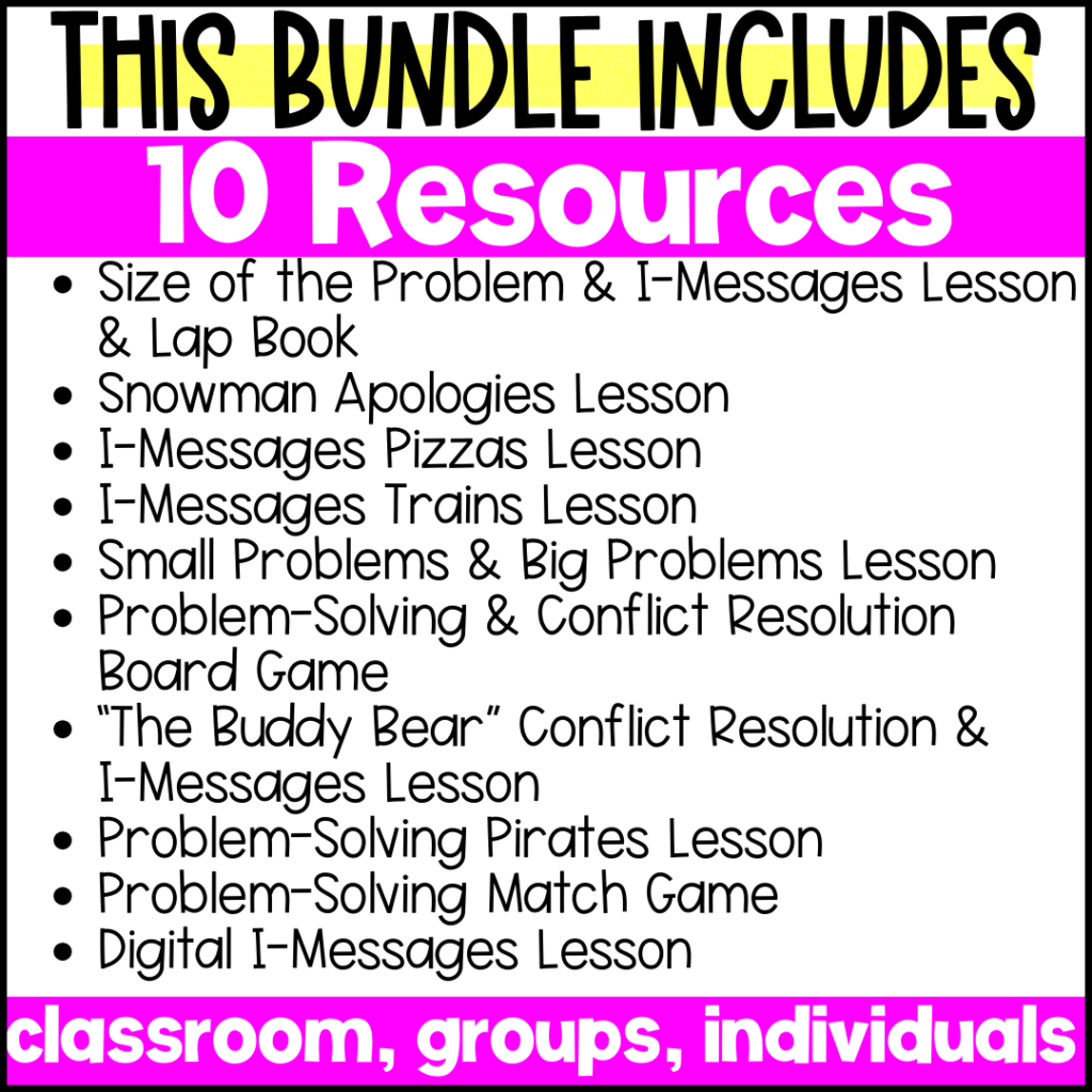 Problem-Solving & Conflict Resolution BUNDLE - Music City Counselor