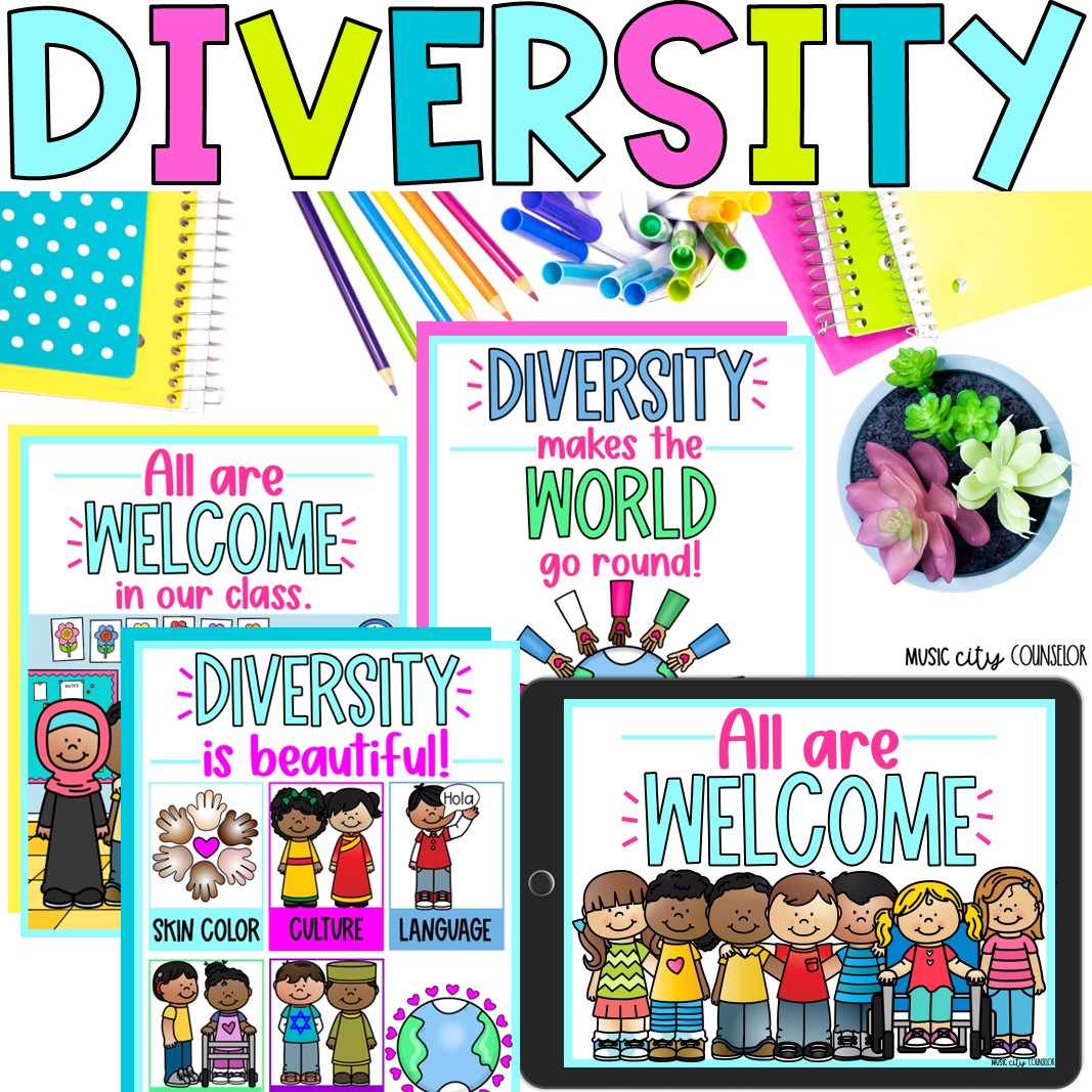 Diversity Lesson, Digital & Printable - Music City Counselor