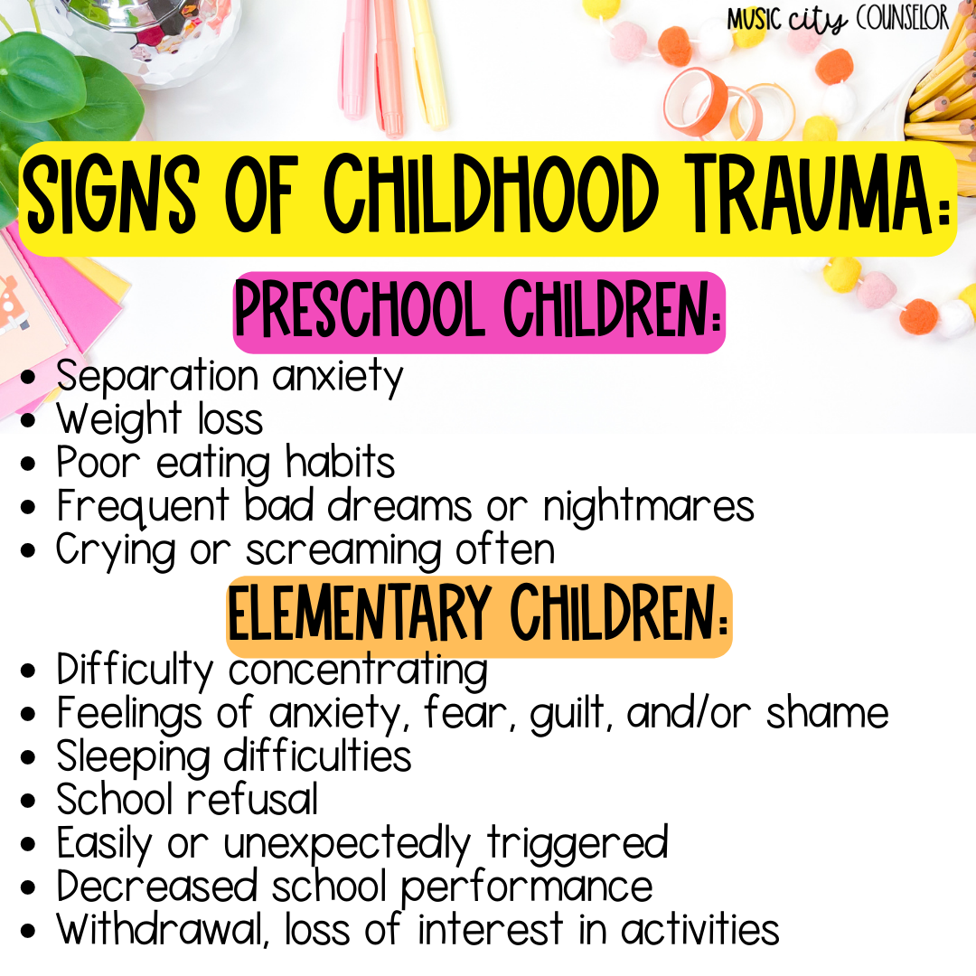 Everything You Need to Know About Trauma in Children, and How to Help - Music City Counselor
