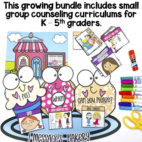 Elementary Small Group Counseling Curriculum Growing Bundle - Music ...