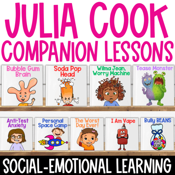 Julia Cook Book Companion Lessons BUNDLE - Music City Counselor
