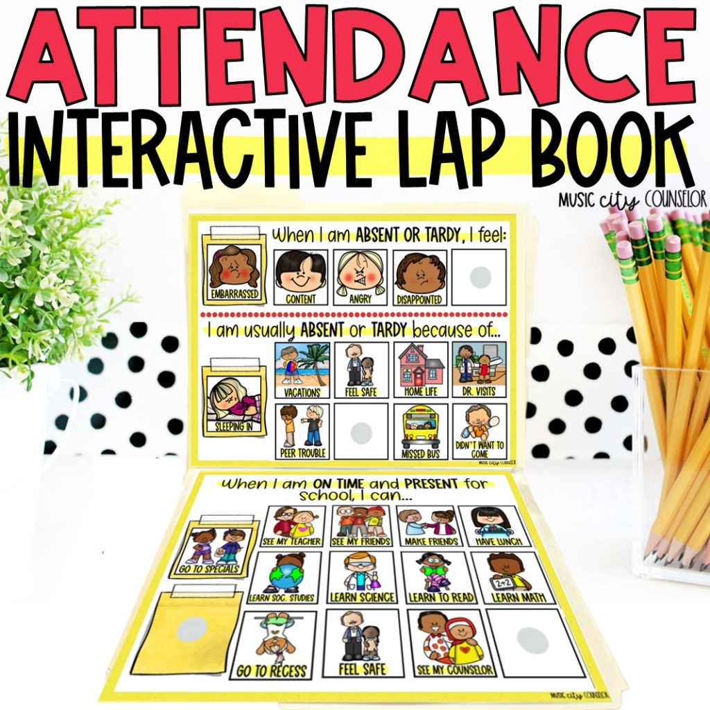 Attendance Lap Book, Chronic Attendance Intervention - Music City Counselor
