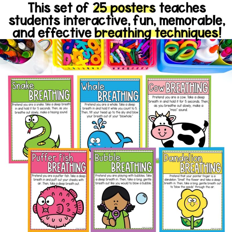 25 Mindfulness Breathing Posters - Music City Counselor