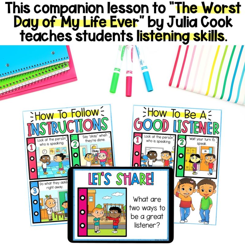 "The Worst Day of My Life Ever" Companion Lesson, Listening Skills ...