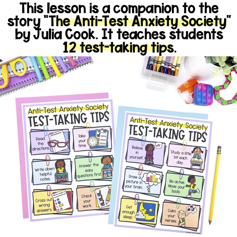 "Anti-Test Anxiety Society" by Julia Cook Companion Lesson - Music City ...