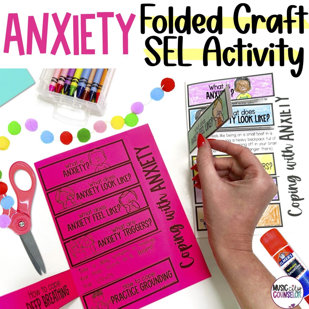 Anxiety Folded Craft Activity - Music City Counselor