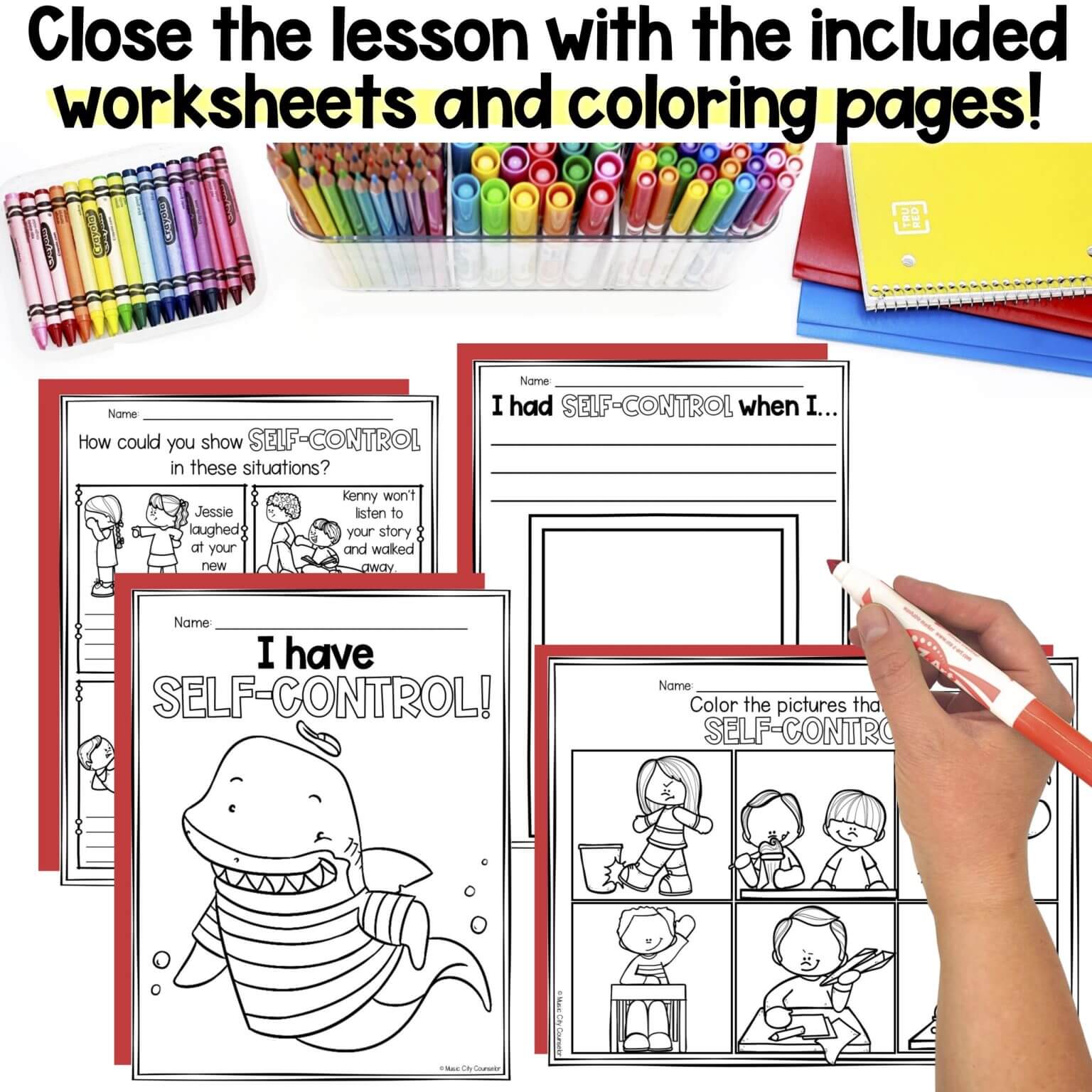 Clark the Shark Companion Lesson, Self-Control - Music City Counselor