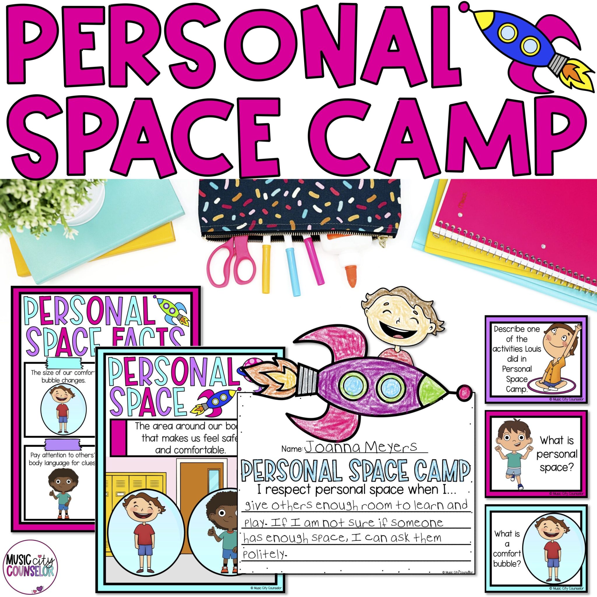 "Personal Space Camp" by Julia Cook Companion Lesson - Music City Counselor