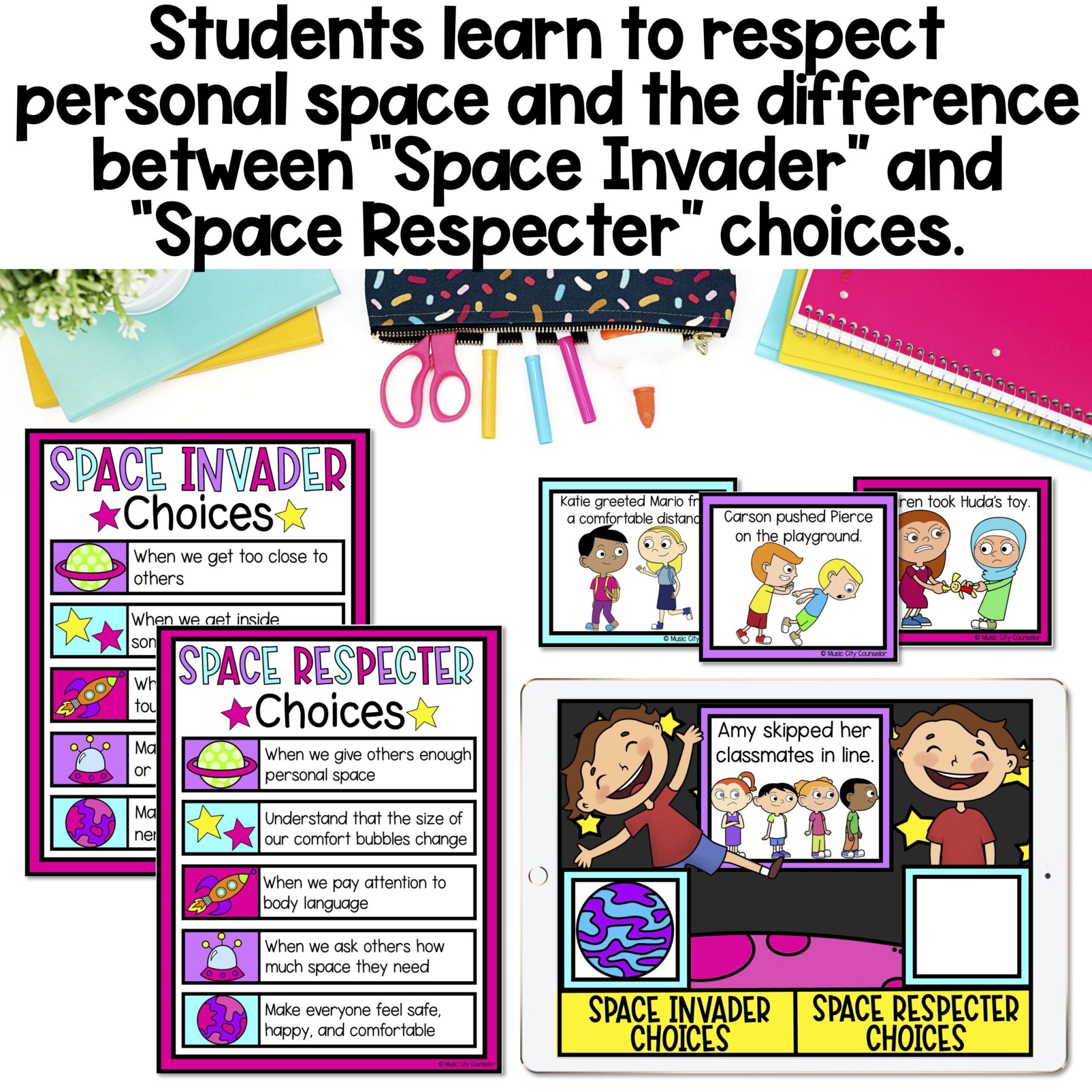 "Personal Space Camp" by Julia Cook Companion Lesson - Music City Counselor