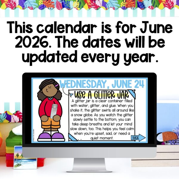 SEL Mindfulness & Self-Regulation Calendar: June - Music City Counselor