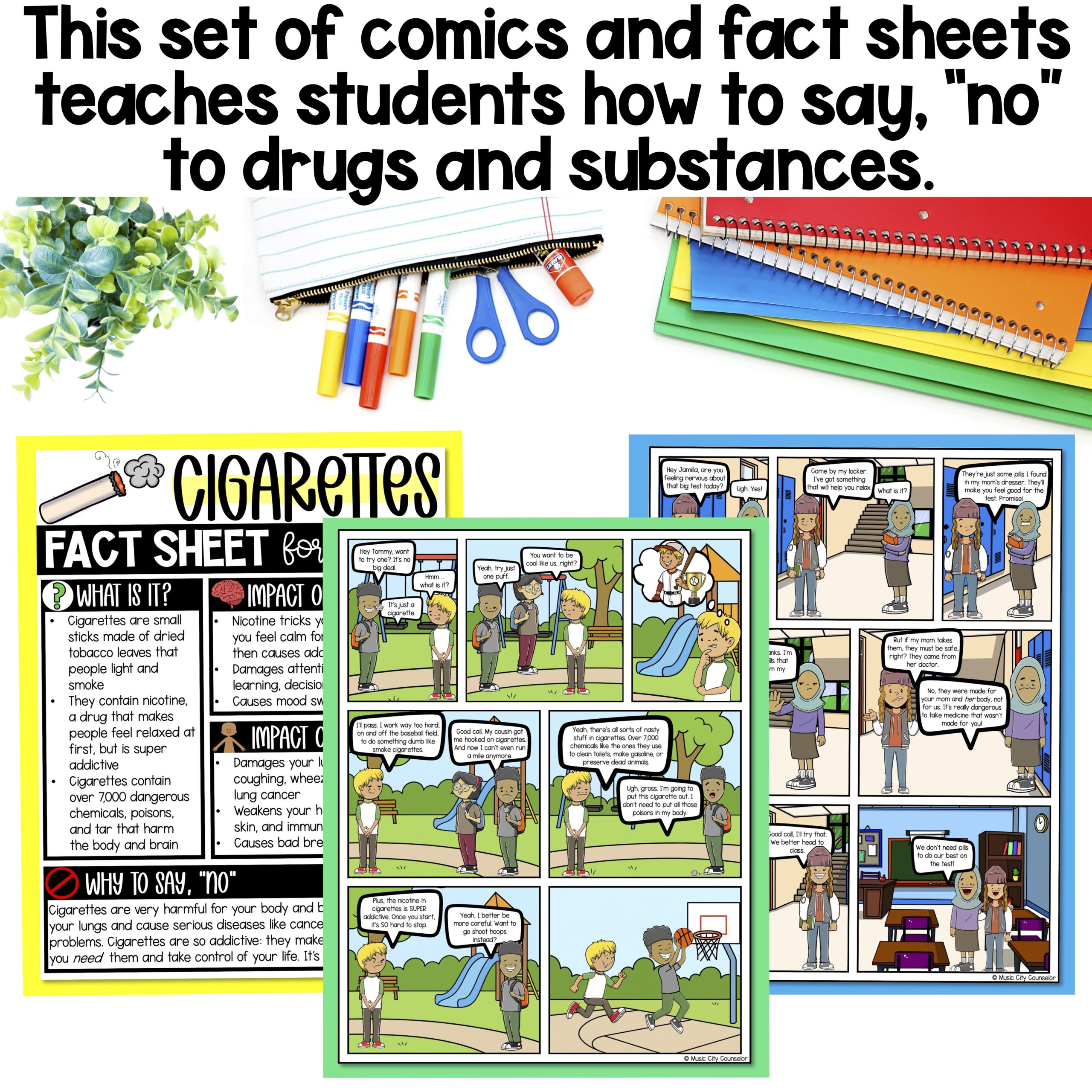 Drug Awareness & Substance Use Prevention Comics & Fact Sheets - Music ...