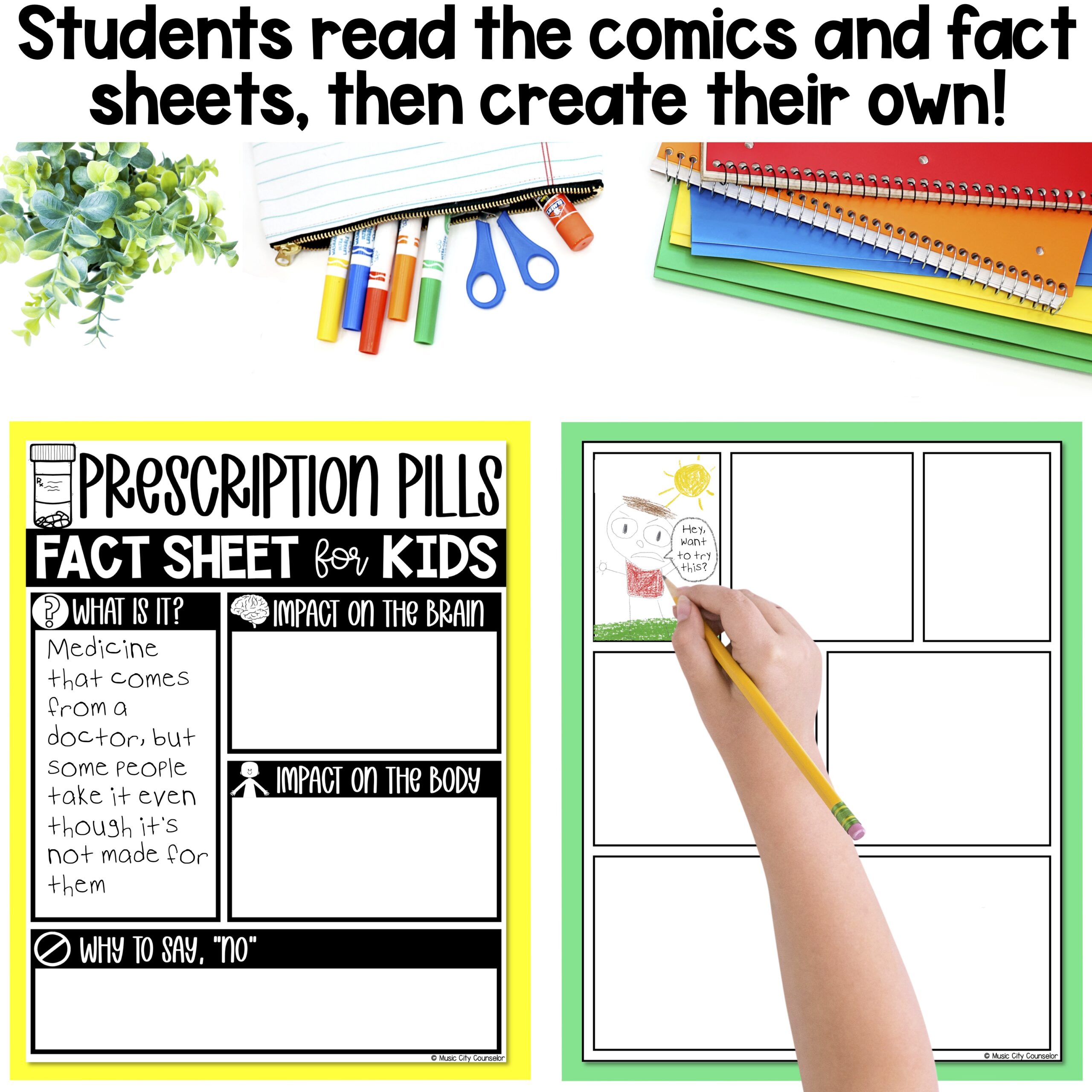 Drug Awareness & Substance Use Prevention Comics & Fact Sheets - Music ...